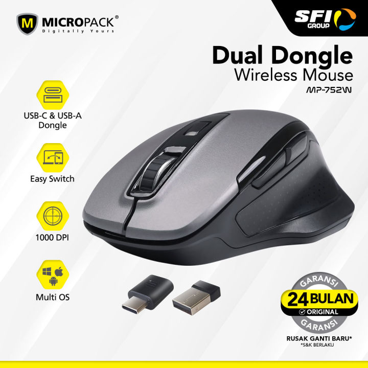 Mouse Dual Wireless Micropack Switch Between 2 Device - MP-752W ...