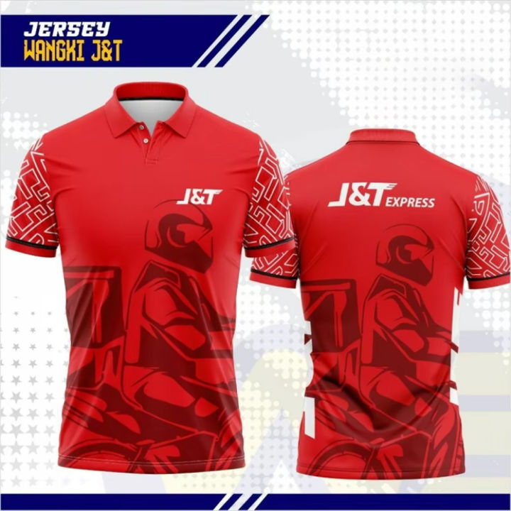 โปโลแขนสั้น J&T Express JNT สำหรับพนักงานจัดส่ง ระบายอากาศ ดูดซับ ...