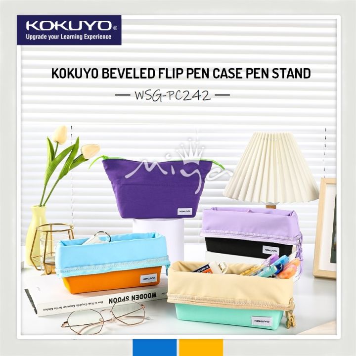 KOKUYO BEVELED FLIP FOLDABLE PEN CASE PEN STAND | Lazada