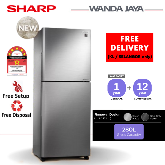 [SERIES 2023] Sharp Inverter 2 Door Fridge Refrigerator 280L/320L/380L ...