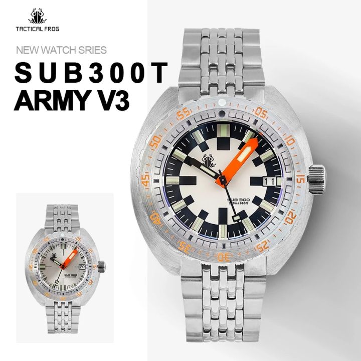 มีสต็อกในประเทศไทย นาฬิกาผู้ชาย นาฬิกากีฬาผู้ชาย Tactical Frog V3 SUB ...