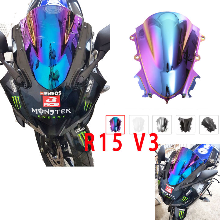 REALZION YZF-R15 R125 Motorcycle Visor Viser Windshield WindScreen Fit ...