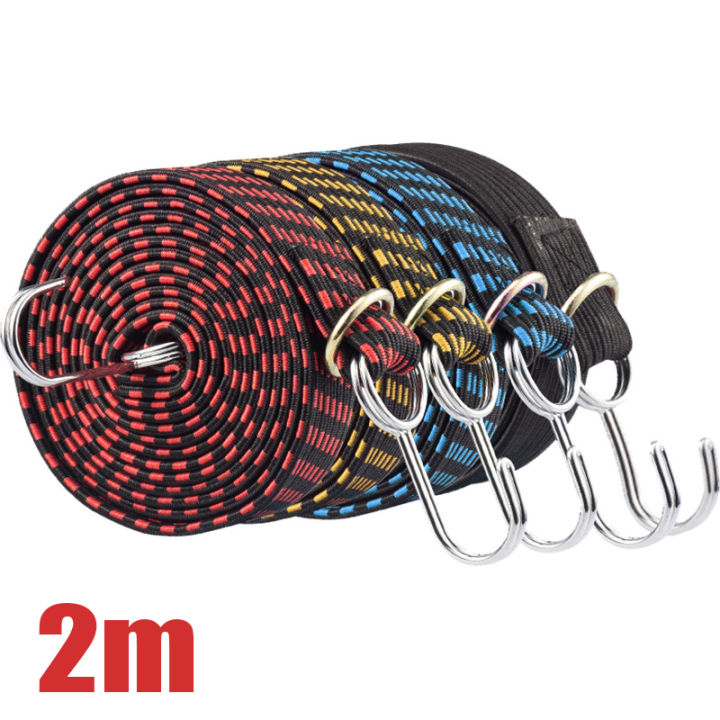 Universal Motorcycle Bike Luggage Rope with Hooks 2m Elastic Straps ...