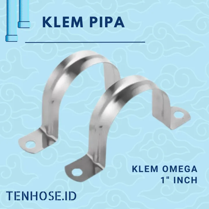 Klem Pipa / Klem Omega Ukuran 1" Inch Klem Plat Besi Seng | Lazada ...