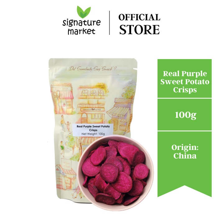 Signature Market Real Purple Sweet Potato Crisps (100g) | Lazada