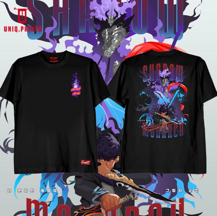UNIQ.PRINTS SOLO LEVELING SHADOW MONARCH GRAPHIC COTTON TSHIRT FOR MEN ...