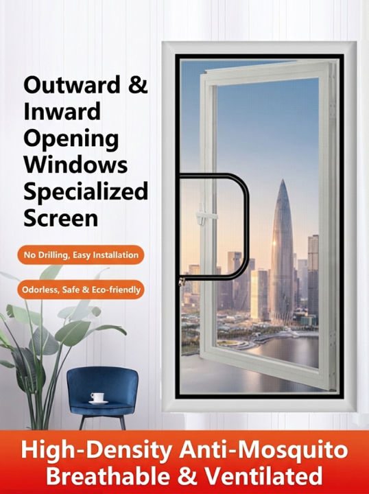 Self-Adhesive Mosquito Window Net with Zipper Convenient Design for ...
