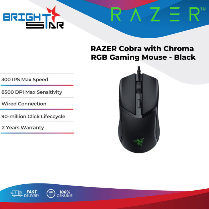 RAZER Cobra with Chroma RGB Gaming Mouse - Black | Lazada
