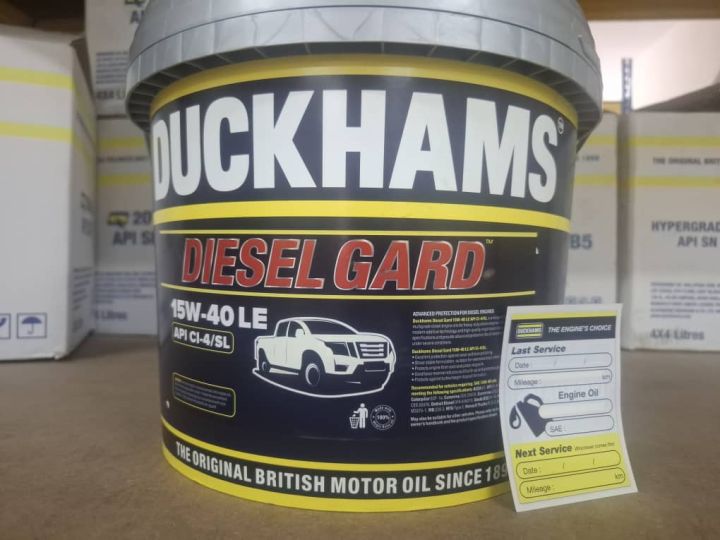 [DUCKHAMS] ENGINE OIL DIESEL GARD 15W40 7.5 LITER 100% ORI | Lazada
