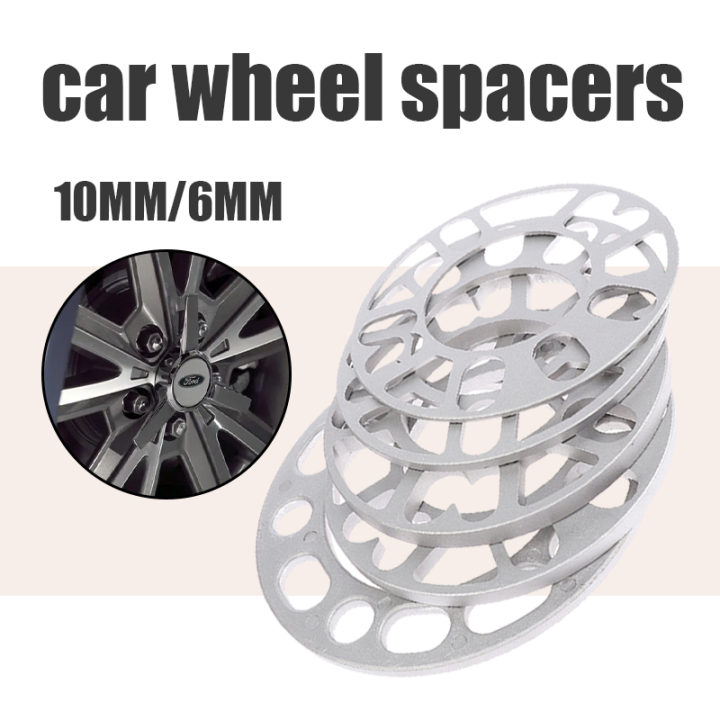 6/10mm Universal Alloy Aluminum Car Wheel Spacer Shims Plate Adaptor ...