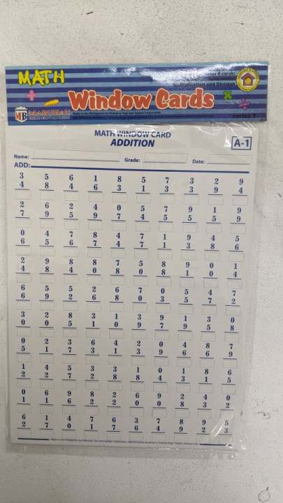 Math Window Cards (Series 1) Teachers Choice | Lazada PH