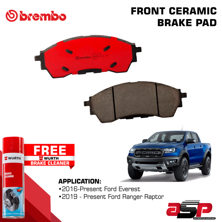 Brembo P24207N Ceramic Front Brake Pads for 2019-Present Ford Ranger ...