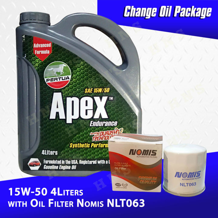 PERTUA Apex Synthetic Performance Oil Change Bundle for Hyundai Accent ...