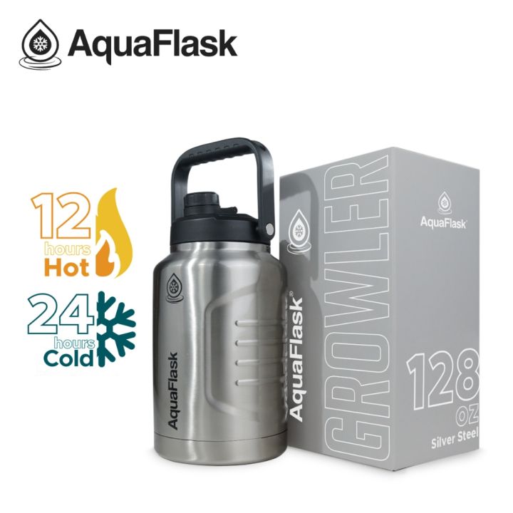 Aquaflask 128oz Wide Mouth with Spout Lid Vacuum Insulated Stainless ...