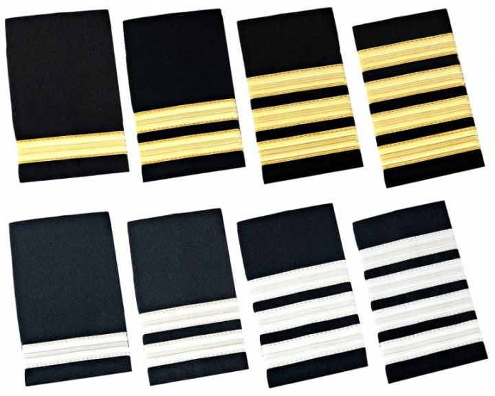 Pilot Epaulettes Captain 4 bars Shoulder bar Juruterbang Wings Pilot ...