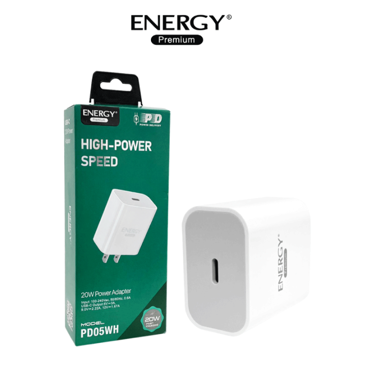 Energy Adapter Fast Charge Power Speed อแดปเตอร์ ชาร์จไว 20W รุ่น ...
