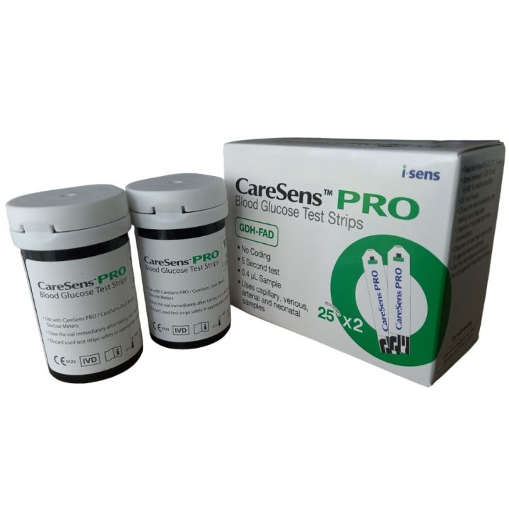 CareSens PRO Glucose Strip(1box2vial x 25's) for DUAL meter(Exp. Nov ...