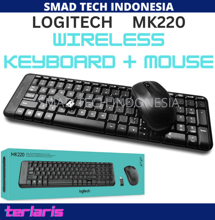 Logitech Mk220 Compact Combo Keyboard Mouse Wireless 24ghz Receiver 2555