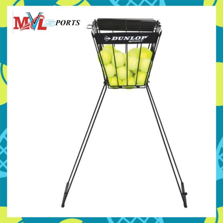 Dunlop Tennis Ball Hopper 70 Basket Hopper Portable Stand Storage Rack Holder Equipment Tennis ...