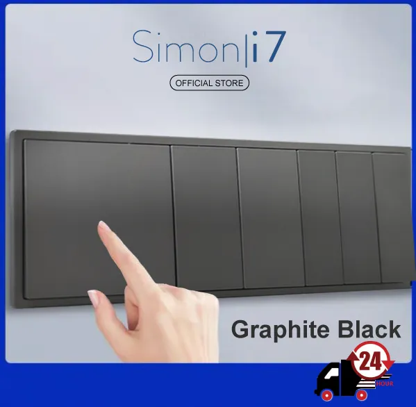 Simon I7 Series Graphie Black Switch Plug Switches and Socket Outlet ...