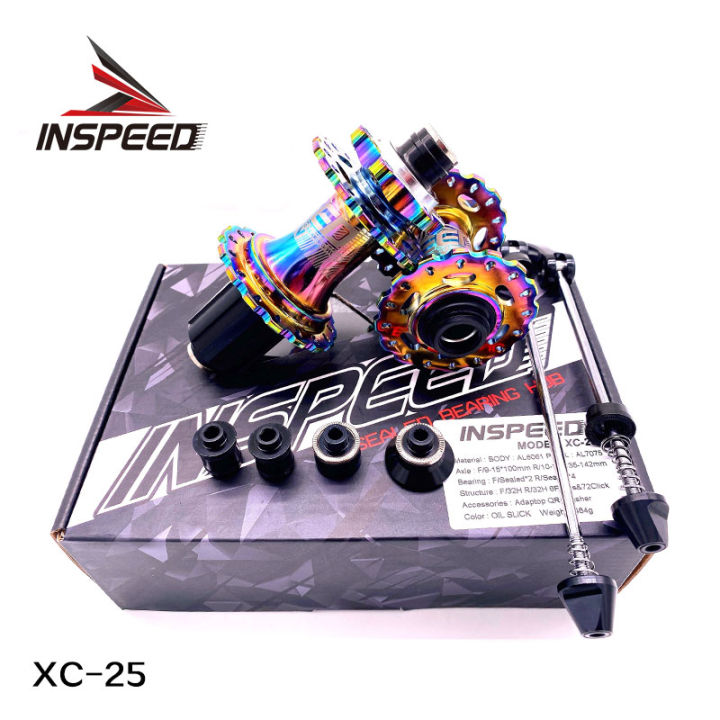 INSPEED XC-25 Bike Hub 8/9/10/11Speeds Sealed Bearing Hubs QR Set Thru ...