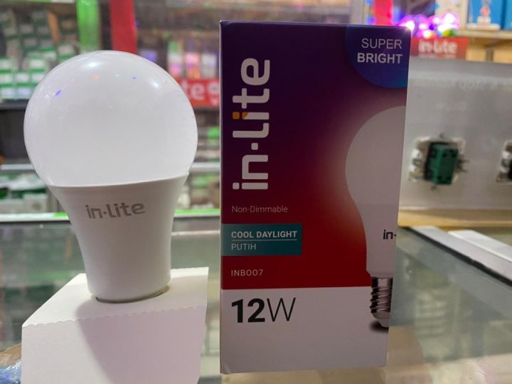 Lampu LED INLITE 12W INB007 Bohlam Led Bulb IN-LITE 12 Watt | Lazada ...