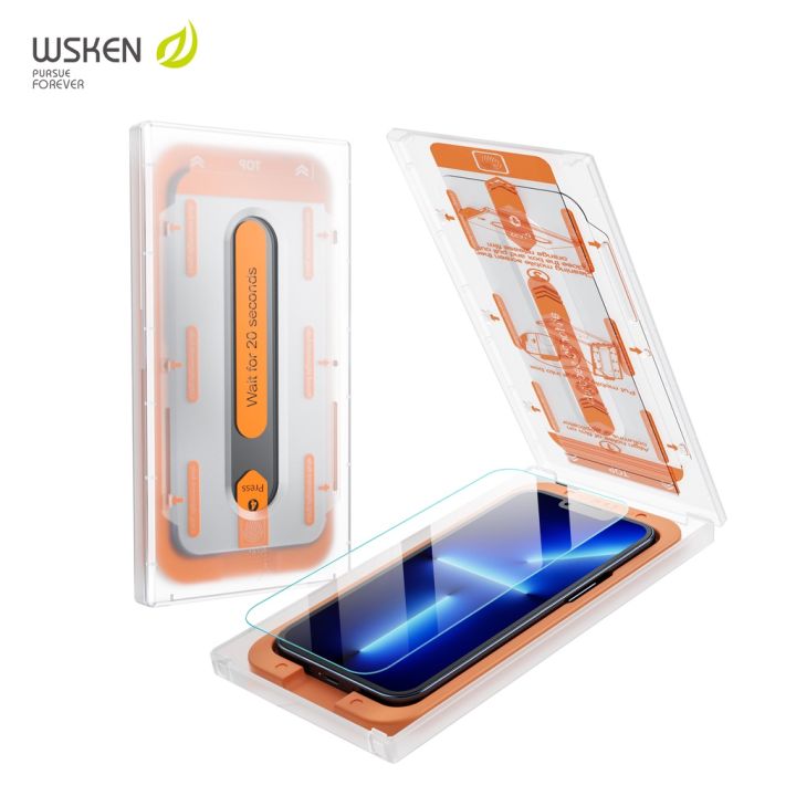 WSKEN Screen Protector for iphone 14 13 12 11 Pro Max 2 Pack Full Cover ...