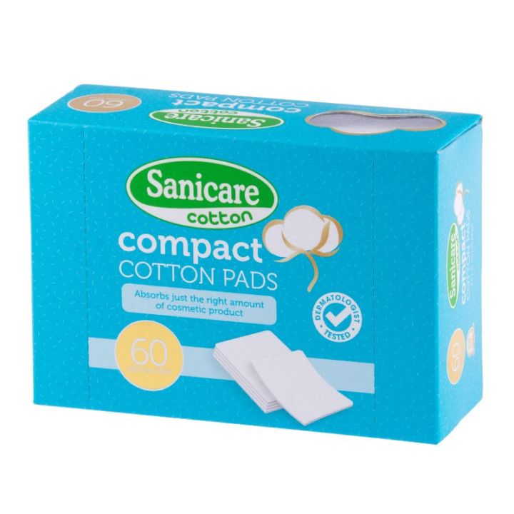 Sanicare Compact Cotton Pads 60 Pads | Lazada PH