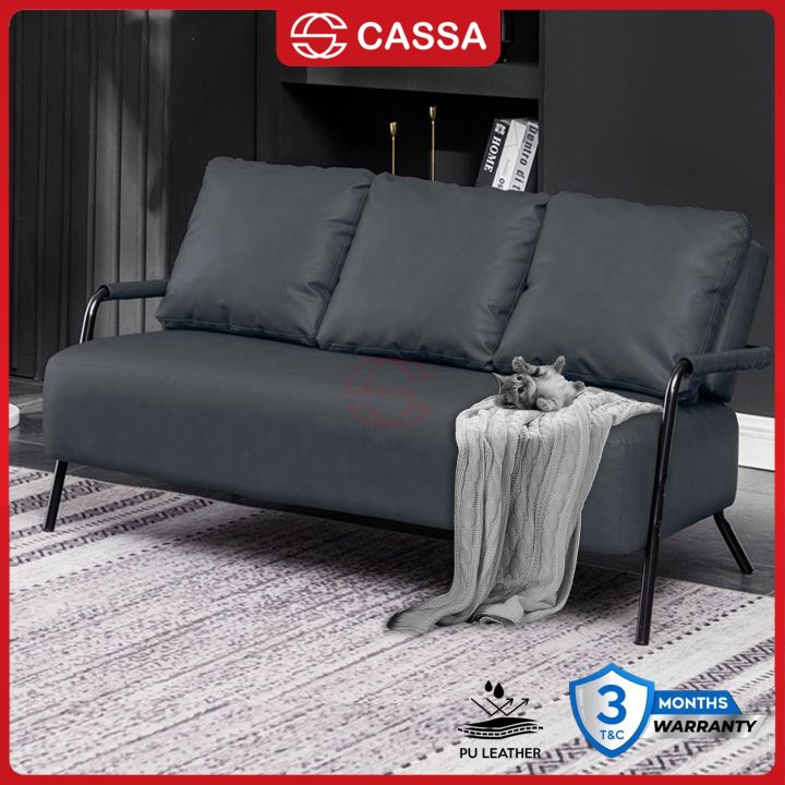 Cassa AuDI Nordic Modern Minimalist Versatility Faux Leather Sofa Set 1/2/3 Seater (Kerusi Sofa ...