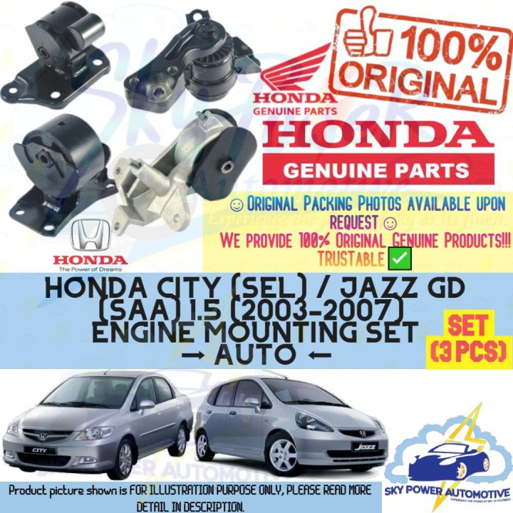 HONDA CITY (SEL) / JAZZ GD (SAA) 1.5 (2003-2007) (AUTO) 100% ORIGINAL HONDA GENUINE PARTS ENGINE ...