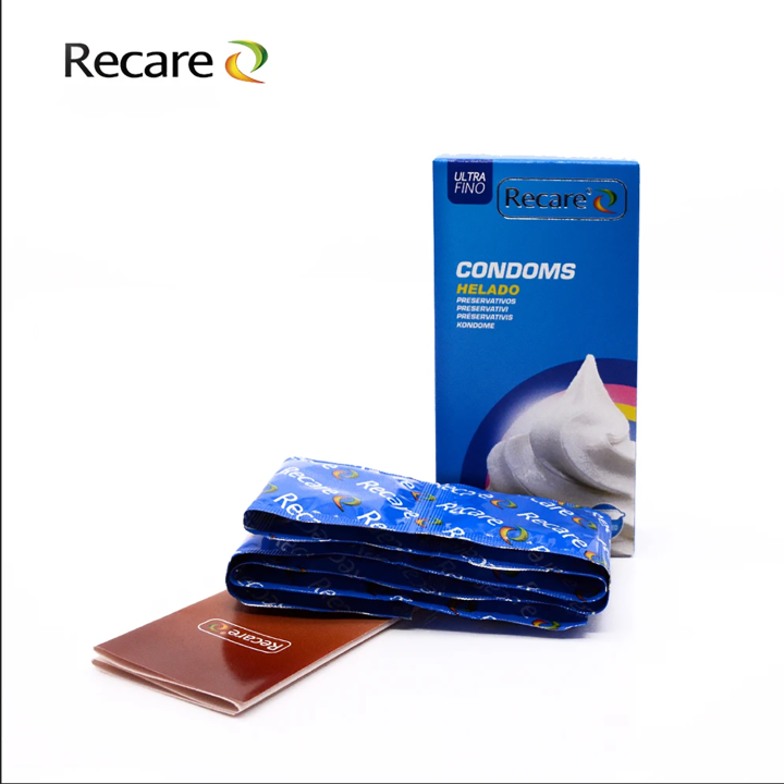 Recare 3Pcs, 12Pcs Big Dotted Condom Ice Cream Flavour 0.06mm Thickness ...