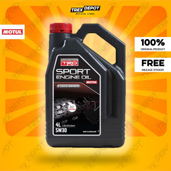 MOTUL TRD Sport Gasoline Fully Synthetic Engine Oil 5W30 (4L) | Lazada
