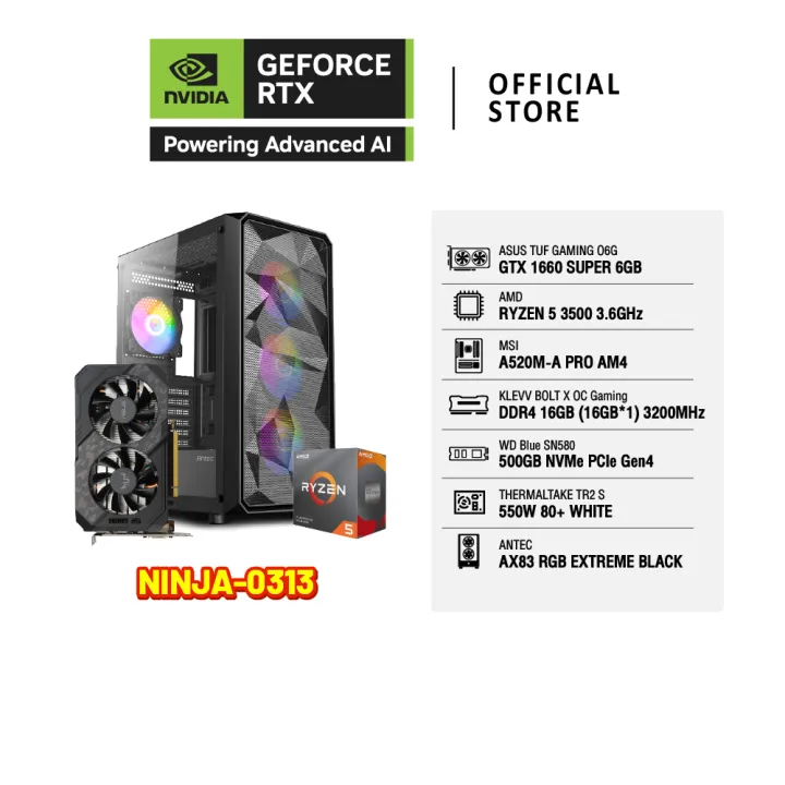 COMSET NINJA-0313 | NVIDIA® GeForce GTX™ 1660 Super | AMD Ryzen™ 5-3500 ...