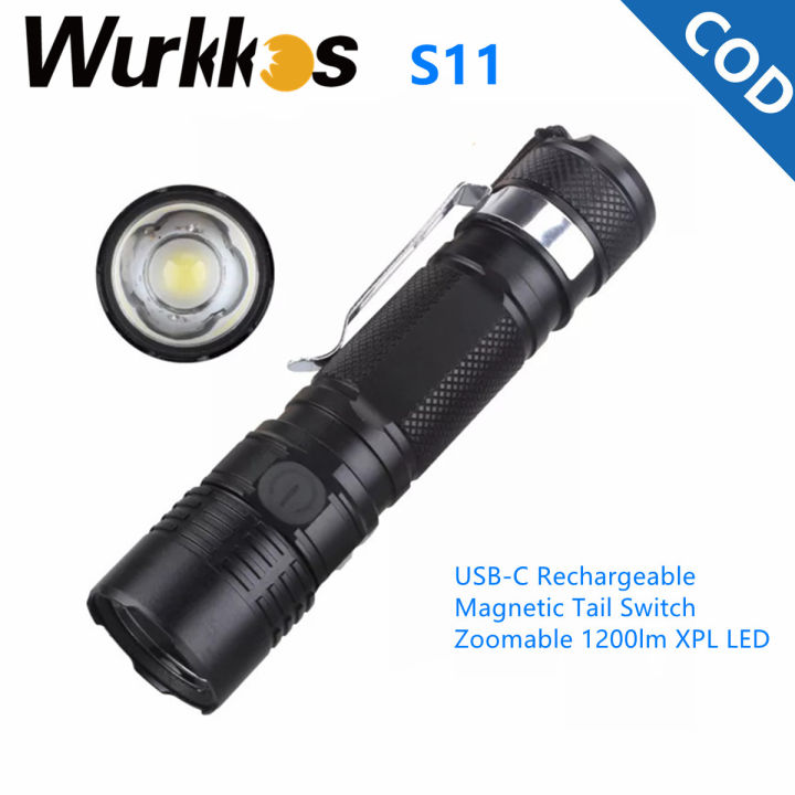 Wurkkos S11 Zoom Flashlight 18650 Torch USB C Rechargeable LED Light ...