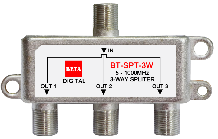 BETA Splitter 3 ways All-Port Power Pass รองรับความถี่ 5-1000Mhz (สี ...