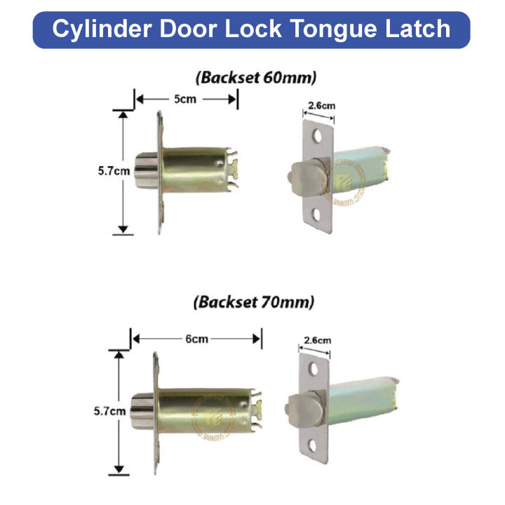 Cylinder Door Lock Tongue Latch 60mm / 70mm Cylinder Lock Latch 锁芯锁舌 ...