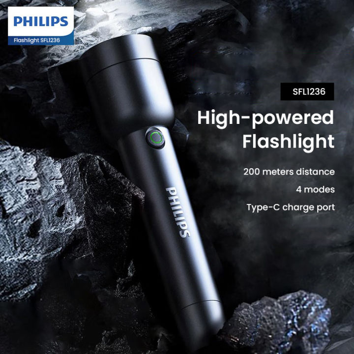 Philips Flashlight SFL1236 Outdoor Super Bright Long Shot Charging ...