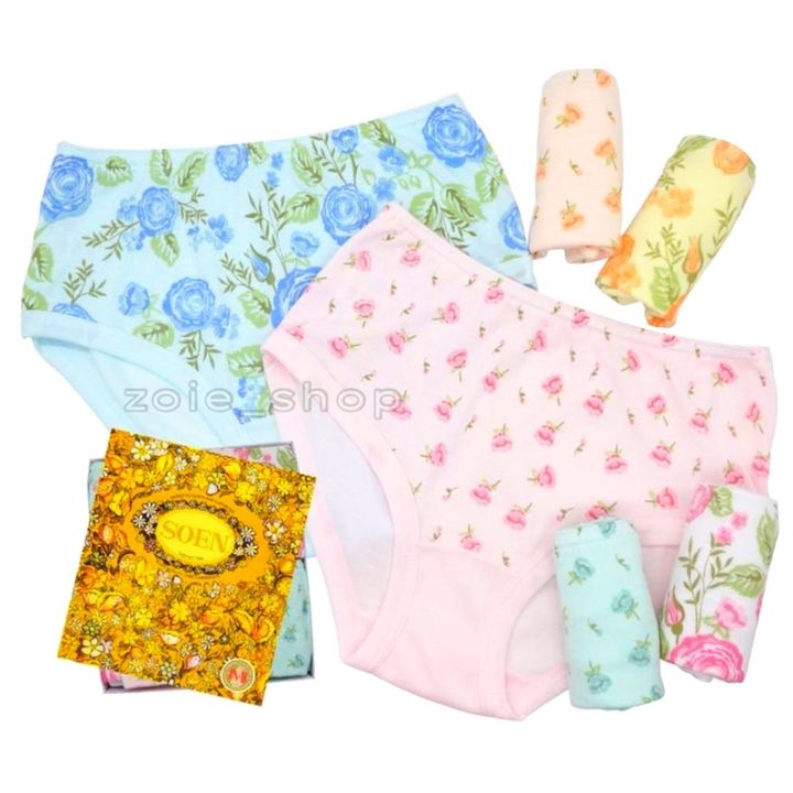 12PIECE SOEN SMP ORIGINAL Semi Panty Assorted Print SO-EN Underwear ...