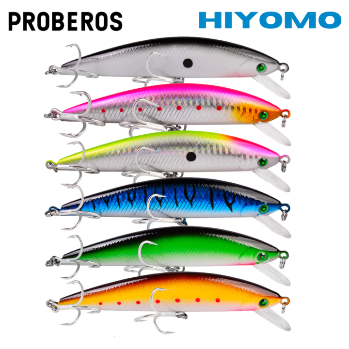 PROBEROS ชุดเหยื่อล่อปลาสีผสม6ชิ้น/ล็อตขนาด13ซม. 41ก. เหยื่อล่อปลาปลา ...