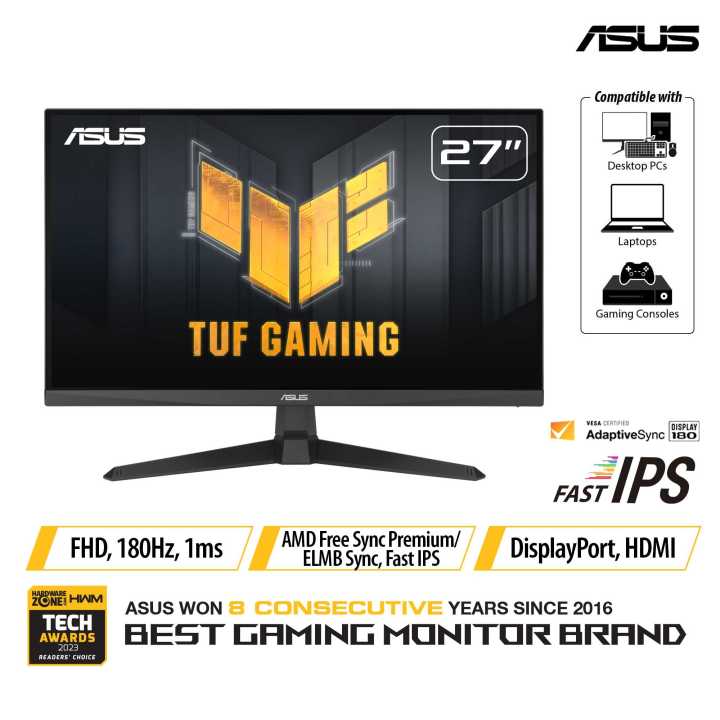 (OFFICIAL STORE) ASUS TUF Gaming VG279Q3A 27" FHD Fast IPS Gaming ...