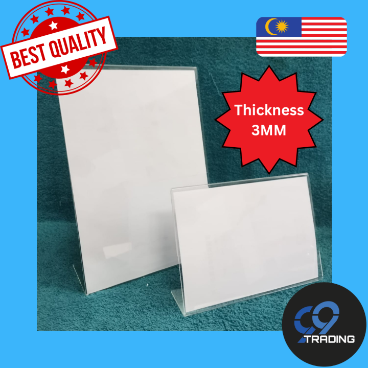 [Ready Stock !!] ACRYLIC L Shape Display Stand Plastic Transparent ...