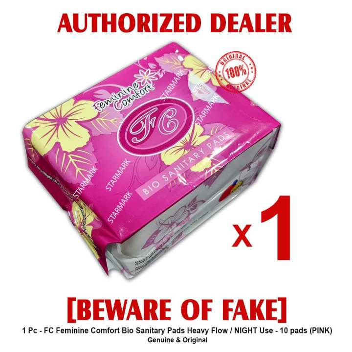 Avail FC Feminine Comfort NIGHT Use PINK Feminine Sanitary Pads Pad 10 ...