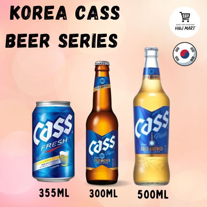 Korea Cass Beer 355ml / 300ml /500ml Korea No 1 Beer Cass Beer | Lazada