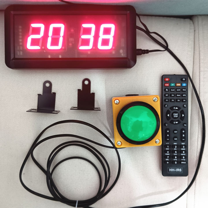 4-digit LED Countdown Clock Stopwatch with Remote Control, School Rush ...