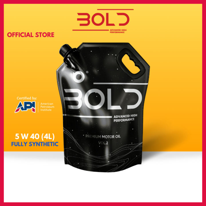Bold 5w40 4L Fully Synthetic SP Engine Oil Car Lubricant 5w-40 Minyak ...
