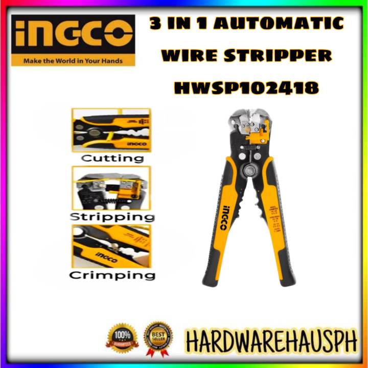 INGCO Original Automatic Wire Stripper Pliers (HWSP102418 | Lazada PH