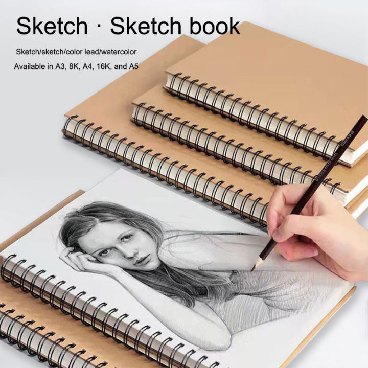 🔥chageey👍 A3/A4/A5/16K Professional sketchbook Thick paper Spiral ...