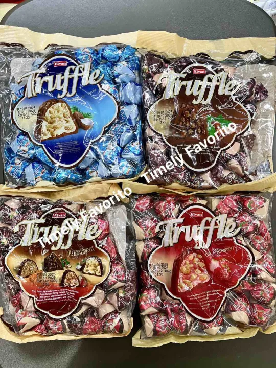 Truffle assorted chocolate with fruit flavored cream 140g/400g/750g ...