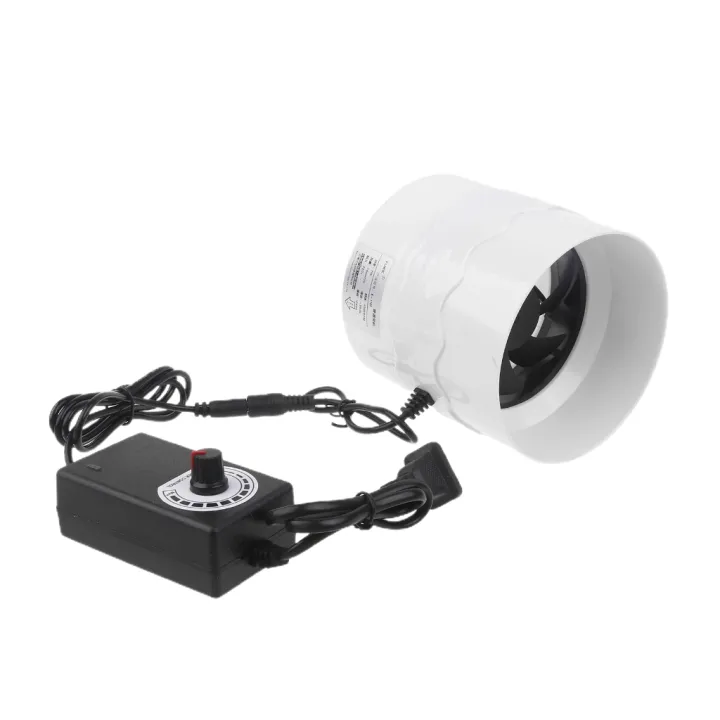 Inline Duct Fan Air Ventilator Pipe Ventilation Exhaust Fan Adjustable ...