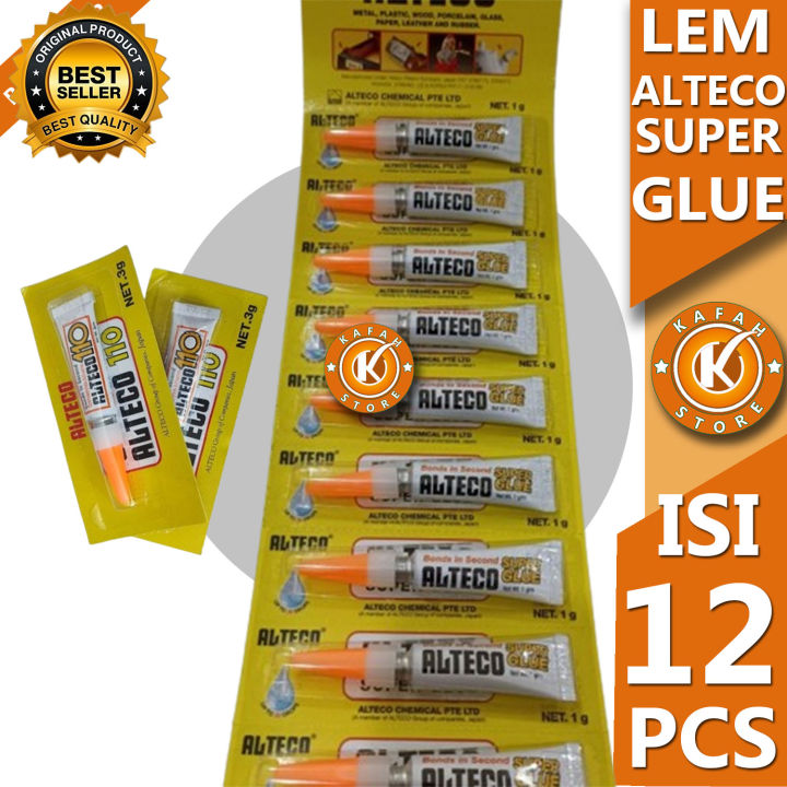 LEM ALTECO SUPER GLUE 1 RENTENG ISI 12 PCS KAFAH STORE | Lazada Indonesia